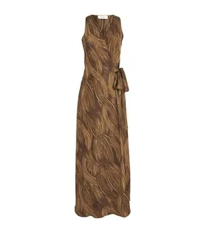 RETORI Silk Grass Waves Maxi Dress