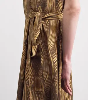 RETORI Silk Grass Waves Maxi Dress