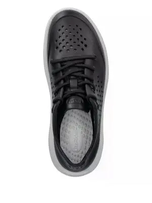 CROCS In Motion Pacer M Perforated Lace-up Sneakers - Black