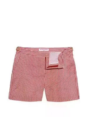 Orlebar Brown Bulldog Striped Swim Shorts Red