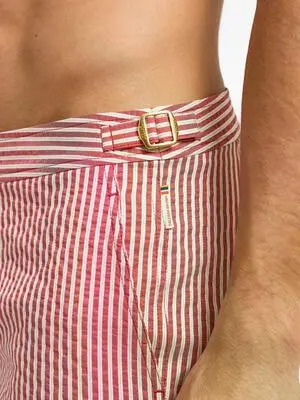 Orlebar Brown Bulldog Striped Swim Shorts - Red
