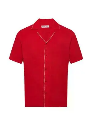 Orlebar Brown Maitan Edge Stitch Shirt - Red