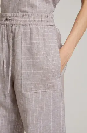 MM BY MAX MARA Fauna Linen Blend Wide Leg Pants
