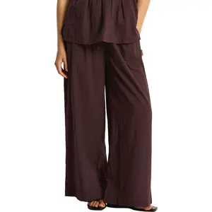 SEA LEVEL Surf Cover-up Pants - Chocolate