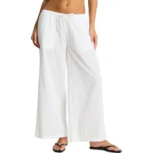 SEA LEVEL Surf Cover-up Pants - White
