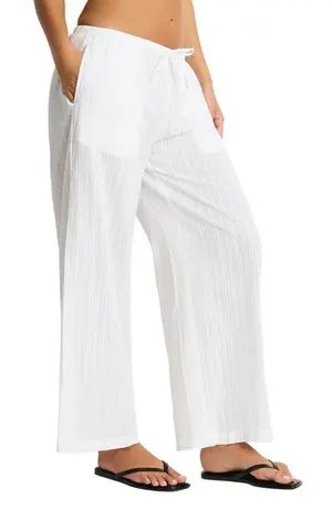 SEA LEVEL Surf Cover-up Pants - White