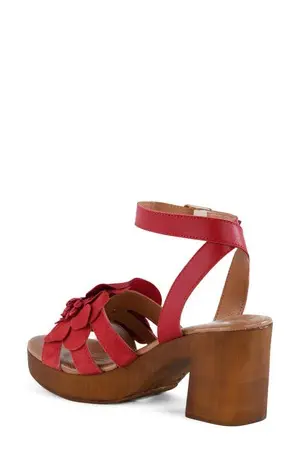 Seychelles Chasing Sunsets Platform Sandals - Red