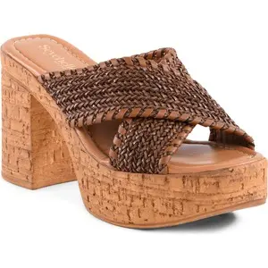 Seychelles Encore Platform Slide Sandal - Brown
