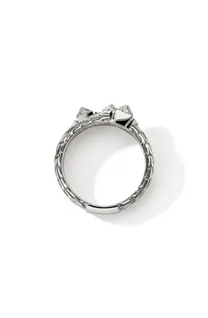 John Hardy Icon Stud Triple Row Ring - Silver