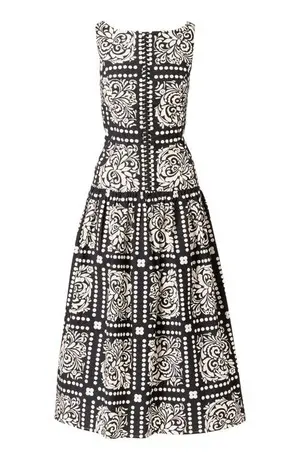 Adrianna Papell Print Drop Waist Sleeveless Maxi Dress