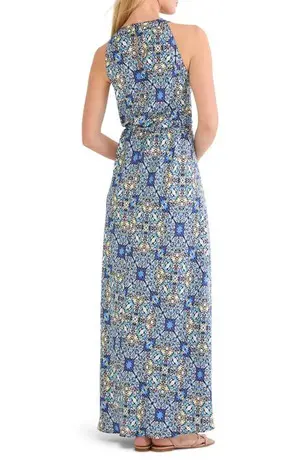 NIC+ZOE Filigree Tile Sleeveless Maxi Dress