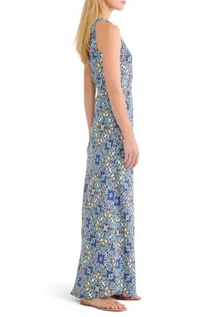 NIC+ZOE Filigree Tile Sleeveless Maxi Dress