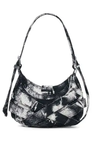Desigual Logo Belt Detail Shoulder Bag - Light Gray