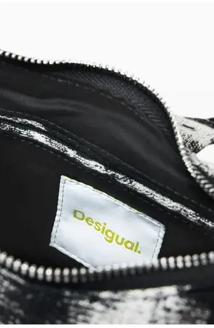 Desigual Logo Belt Detail Shoulder Bag - Light Gray