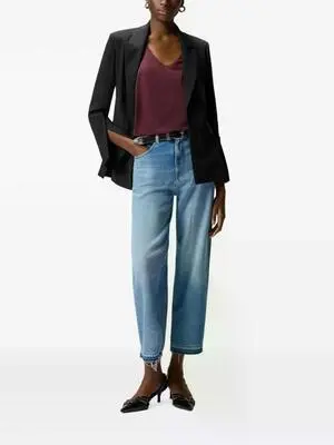 Pinko V-neck Silk Top