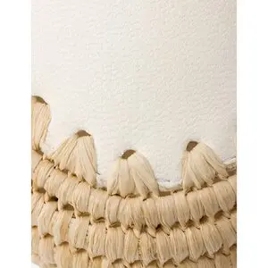 Prada Leather And Raffia Ballet Flats