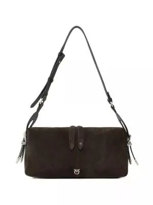 Pinko Medium Keeper Suede Shoulder Bag - Brown