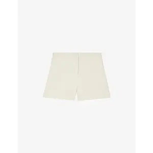 The Kooples Tailored Mid-rise Cotton-blend Shorts
