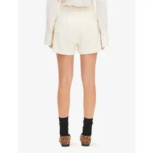 The Kooples Tailored Mid-rise Cotton-blend Shorts