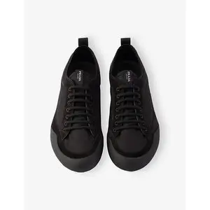 Prada Speedrock Re-nylon And Suede Trainers - Black