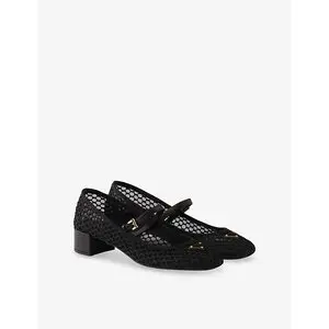 Prada Brand-plaque Mesh Courts - Black