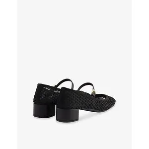 Prada Brand-plaque Mesh Courts - Black
