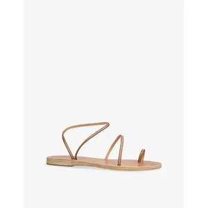 ANCIENT GREEK SANDALS Eleftheria Stitch Leather Sandals - Beige