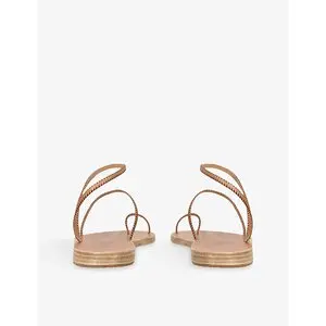 ANCIENT GREEK SANDALS Eleftheria Stitch Leather Sandals - Beige