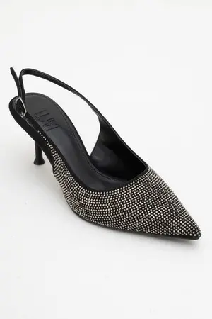 PROLOGUE SHOES Pointed Toe Slingback Pumps - Black
