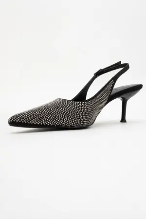 PROLOGUE SHOES Pointed Toe Slingback Pumps - Black