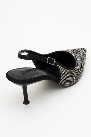 PROLOGUE SHOES Pointed Toe Slingback Pumps - Black
