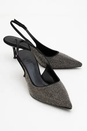 PROLOGUE SHOES Pointed Toe Slingback Pumps - Black