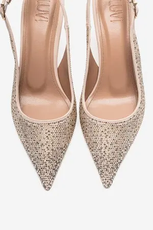 PROLOGUE SHOES Johanna Slingback Stiletto Pumps - Nude