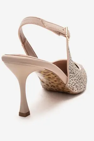 PROLOGUE SHOES Johanna Slingback Stiletto Pumps - Nude