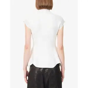 Khaite Andra Stand-collar Knit Top - Glaze