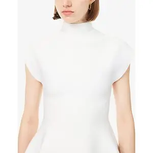 Khaite Andra Stand-collar Knit Top - Glaze