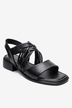FOREVER & ALWAYS SHOES Livello Leather Multi Strap Sandal