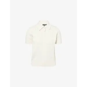 Theory Cashmere Cable-knit Polo Shirt - Ivory