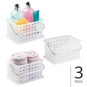 IDESIGN Small Stackable Shower Basketset Of 3made In Usa