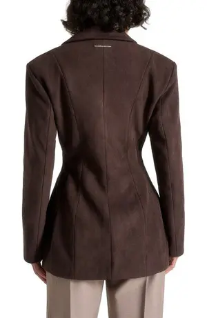 Manière De Voir Claire Suede Blazer - Brown