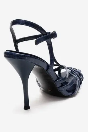 PROLOGUE SHOES Allos Stiletto Sandal - Navy