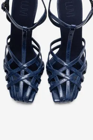 PROLOGUE SHOES Allos Stiletto Sandal - Navy