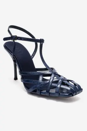 PROLOGUE SHOES Allos Stiletto Sandal - Navy