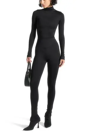 Manière De Voir Ternelle Mock Neck Top - Black