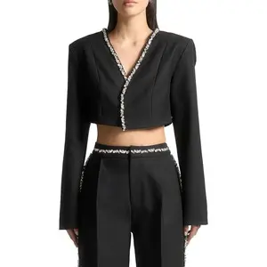 Maniere De Voir Notched Lapel Outerwear For Women