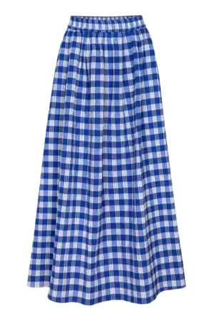 UNTITLED IN MOTION Alma Voluminous Plaid Maxi Skirt - Ios Check