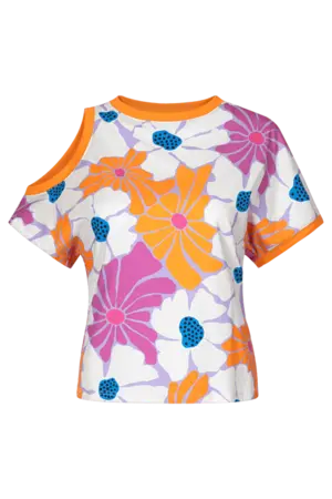 UNTITLED IN MOTION Anntian Floral Cutout Top
