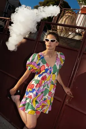 UNTITLED IN MOTION Lulani Floral Mini Dress