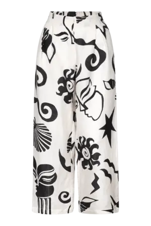 UNTITLED IN MOTION Yarma Printed Wide-Leg Pants