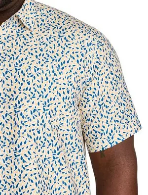 HARBOR BAY BY DXL Big & Tall Microfiber Droplet Print Sport Shirt - Multi